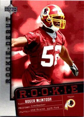 ROGER MCINTOSH 2006 UPPER DECK ROOKIE DEBUT RC #196 (BLOWOUT) | eBay