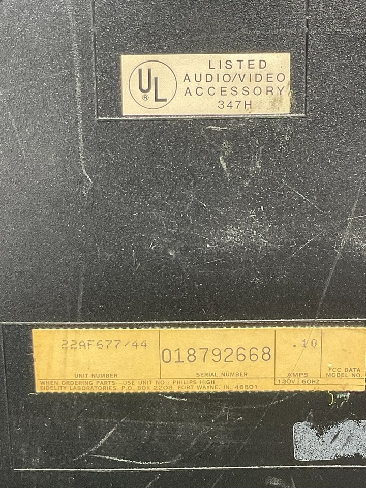 Philips Turntable AF-677, Direct Control, Auto Return, 120V 60Hz In ...