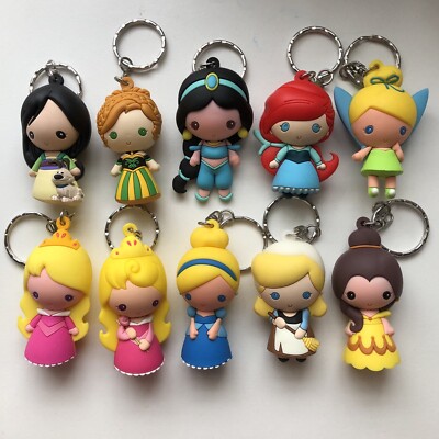Disney Princess Figural Keychain Lot Of 10 | eBay