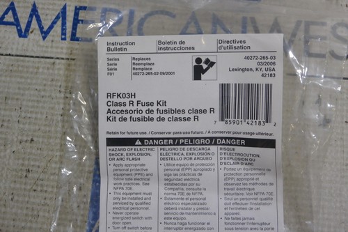 SQUARE D RFK03H CLASS R FUSE KIT NEW IN BAG | eBay