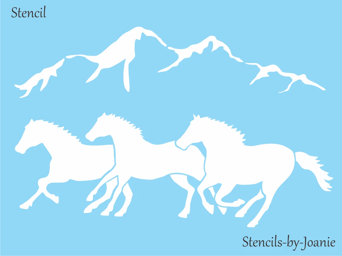 Running Horse Stencil