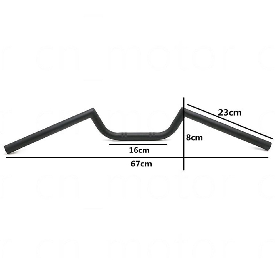 7/8" 22mm Motorcycle Handlebars Rising Drag Handle Bar For Cruiser Cafe ...