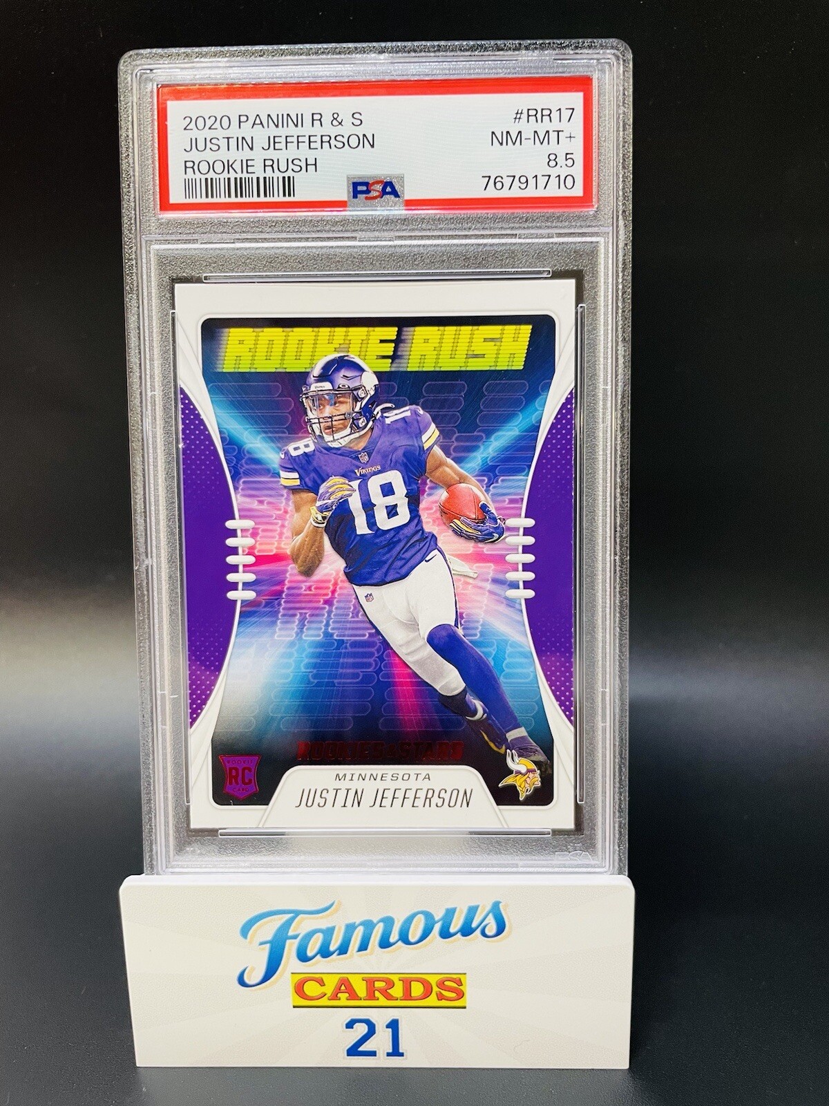 2020 Panini Rookies & Stars Justin Jefferson Rookie Card Rookie Rush ...