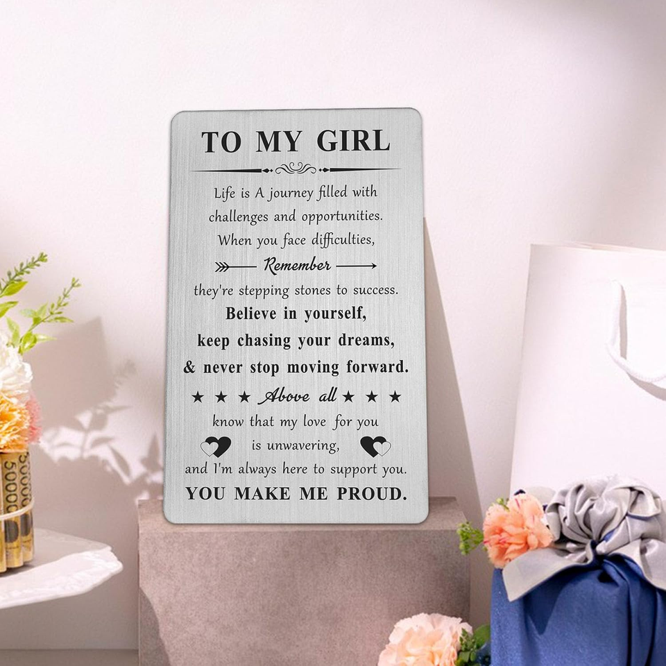 Inspirational Gifts for Daughter - Engraved Daughter Wallet Card ...