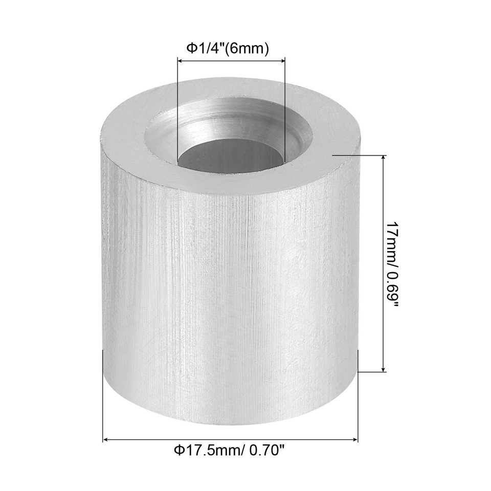 20 Pcs 1/4"/6mm Wire Rope Stop Sleeve, Aluminum Crimping Loop Sleeve ...