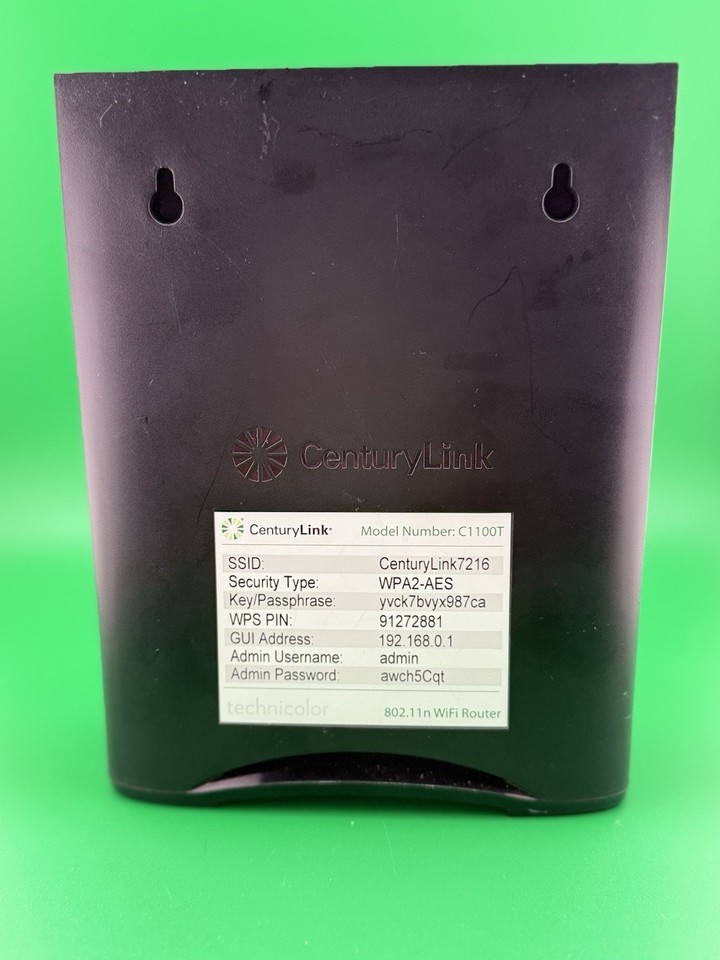 CenturyLink Technicolor C1100T 802.11n DSL VDSL2 Modem WiFi Wireless ...