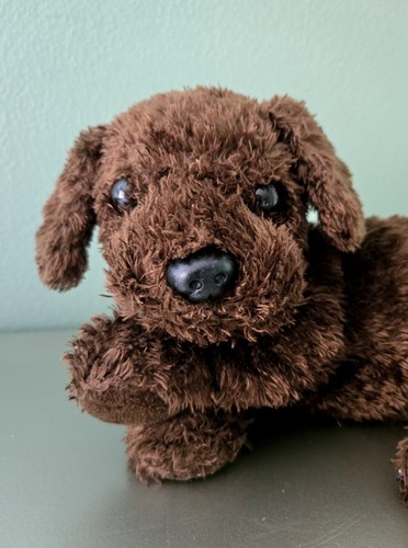 Chocolate Labrador Lab Plush Dog Ty Silk 2001 Nuzzle Dark Brown Puppy ...