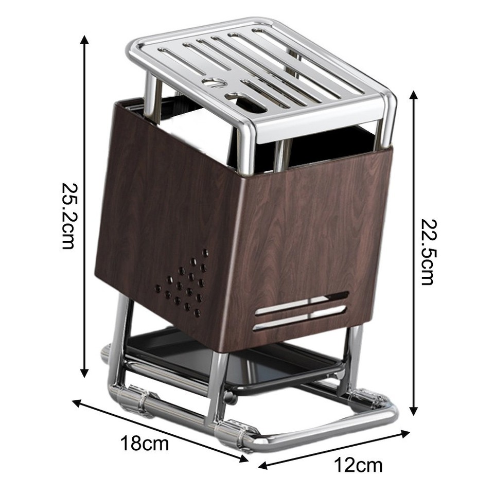 Slimline Rack Cutter Block Kitchen Countertop Stain-resistant Carbon ...