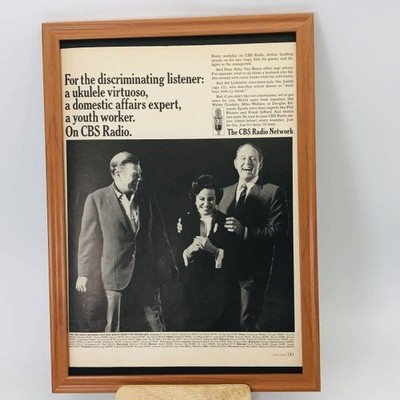 CBS Radio Network Ad 1960s Framed Look Magazine Vintage Newspaper ...