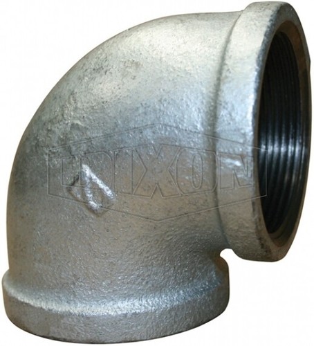 Dixon 2-1/2" (65mm) 90° Screwed Elbow F/F BSP Galvanised Malleable Iron ...