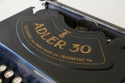 Antique ADLER 30 Typewriter - Original Case - Unique forward striking ...