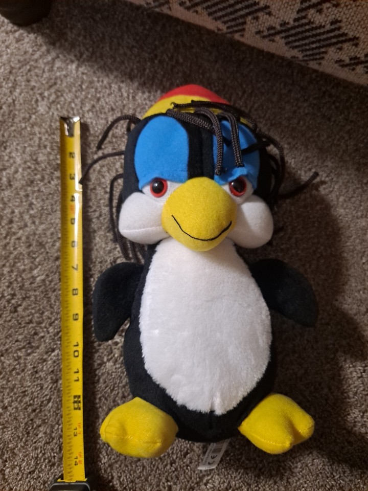 Jamaican Rasta Reggae Penguin 13" Plush Stuffed Animal Dread Locks ...