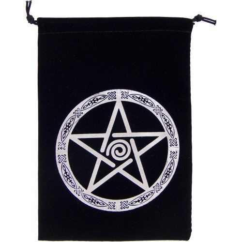 Unlined Velvet Bag Embroidered Pentacle Black Wiccan Wicca Pagan | eBay