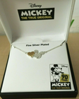 Disney MICKEY THE TRUE ORIGINAL Crystal ICON Gold HEART Mickey NECKLACE ...