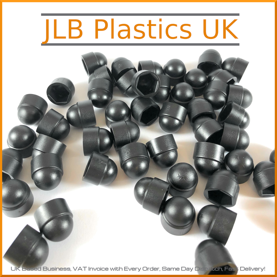 M4 M5 M6 M8 M10 M12 M14 M16 M18 M20 Black Plastic Dome Nut Cap Bolt ...