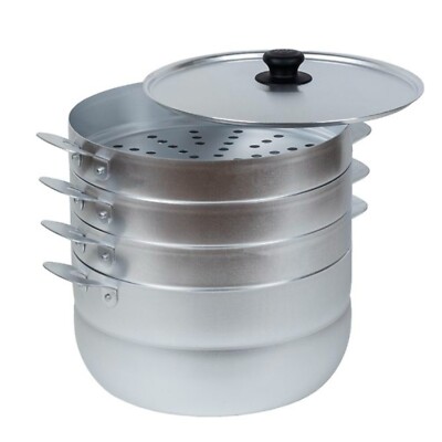 Kalitva Dumpling Steamer Mantovarka Mantle Cooker Aluminum 3-tiered 6 L ...