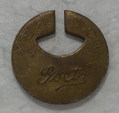 GOETZ YALE 25 BRASS TELEPHONE TOKEN Y. S. & S. CO. | eBay