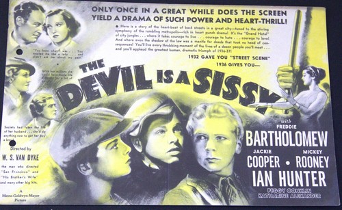 Original Theatrical Herald for "The Devil is a Sissy" - 1936. Mickey Rooney | eBay