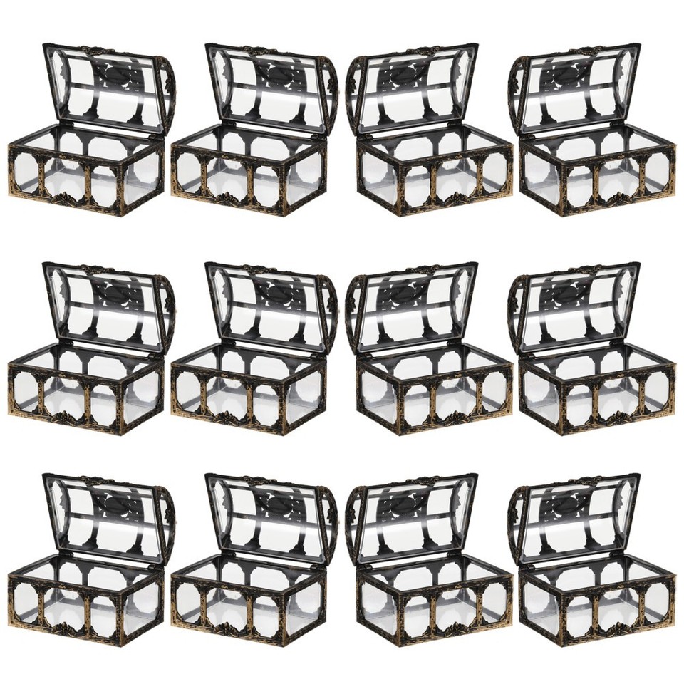 12 Pcs Pirate Gift Box Party Favor Container Chest Classroom Reward ...