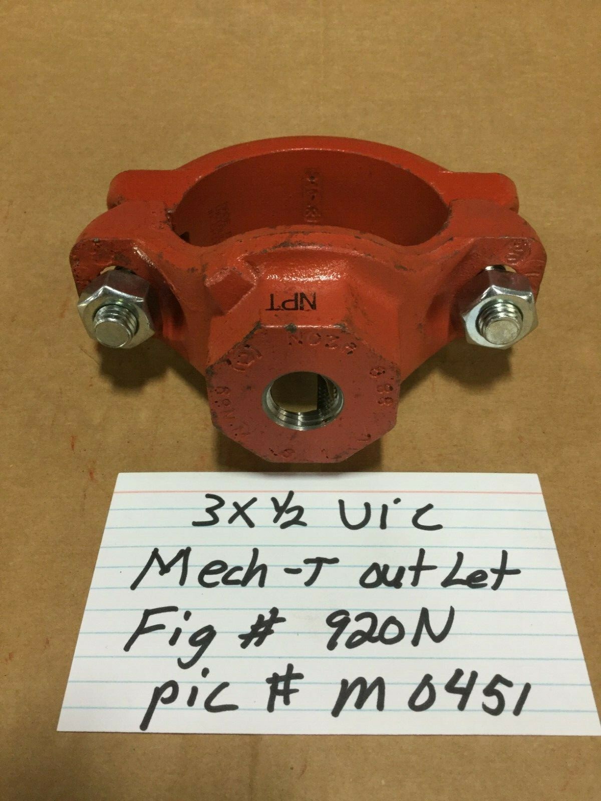 Victaulic Fig 920N Mechanical Outlet T 3" IPS x 1/2" Female NPT Pipe ...