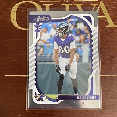 2022 Panini Absolute Football #164 ISAIAH LIKELY RC Rookie Card RAVENS ...