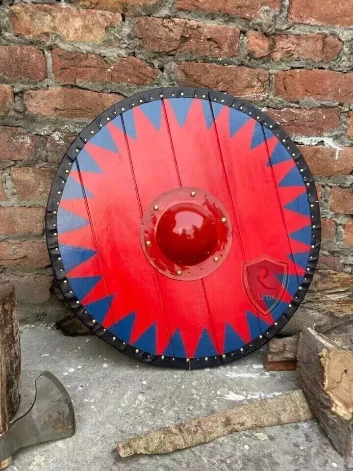 Medieval Round Battle Warrior Shield Viking Wooden Round Shield Gift | eBay
