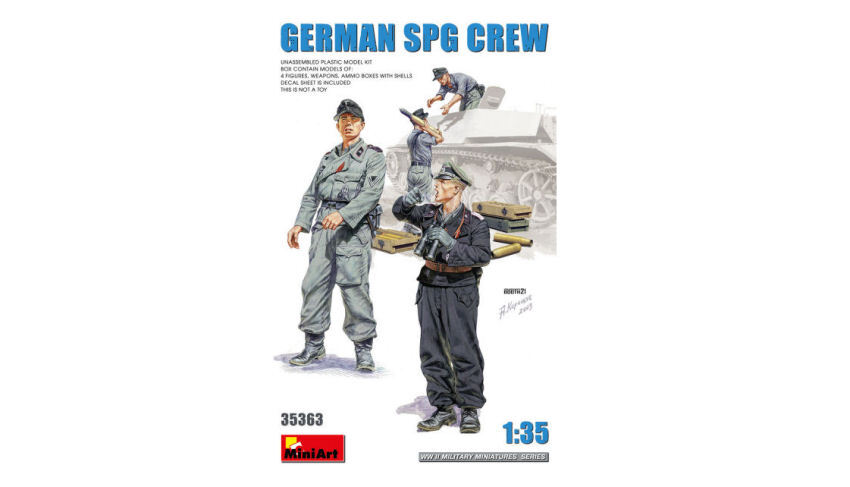 Model Soldati Model Kit vehicles Dioramas Miniart German Spg Crew Kit 1 ...
