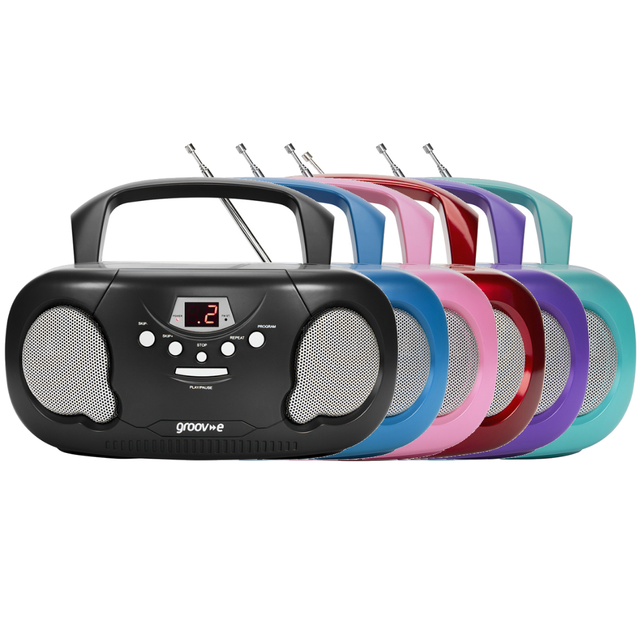 Groove Portable CD Player Boombox With Am/fm Radio 3.5mm AUX Input ...