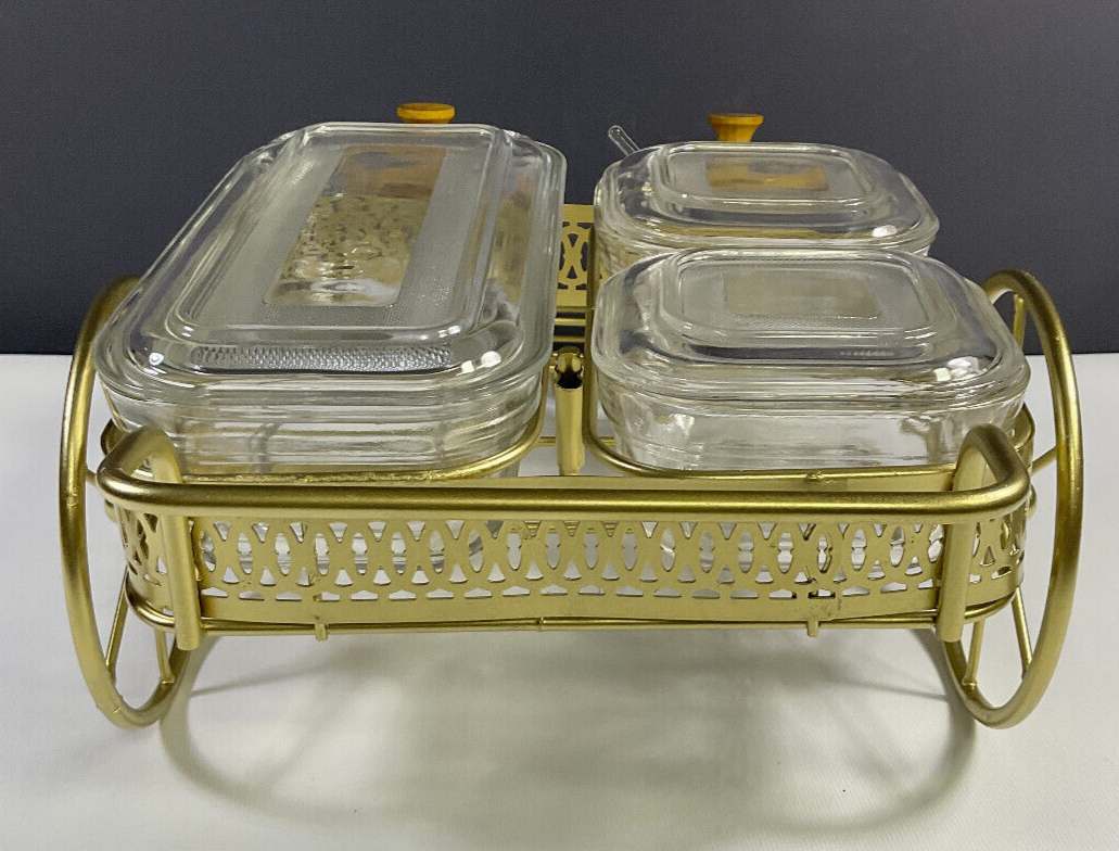Metal Cart Condiment Caddy with Refrigerator Glass Containers 13-PCS ...