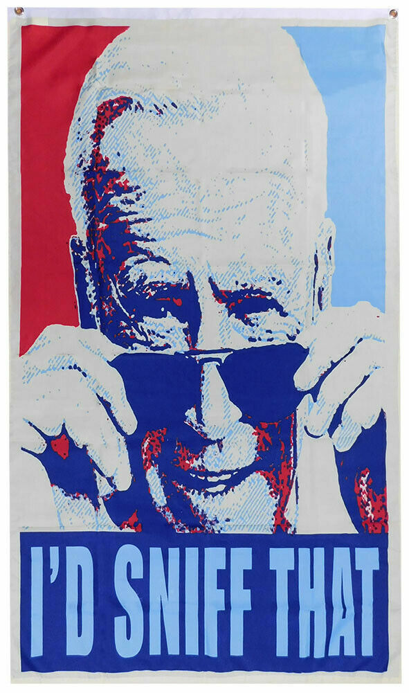 Biden I'd Sniff That Vertical 100D 3x5 3'x5' Woven Polyester Nylon Flag ...