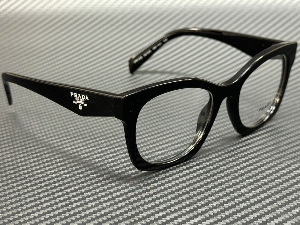 PRADA PR A05V 16K1O1 Black Women's 52 mm Eyeglasses | eBay