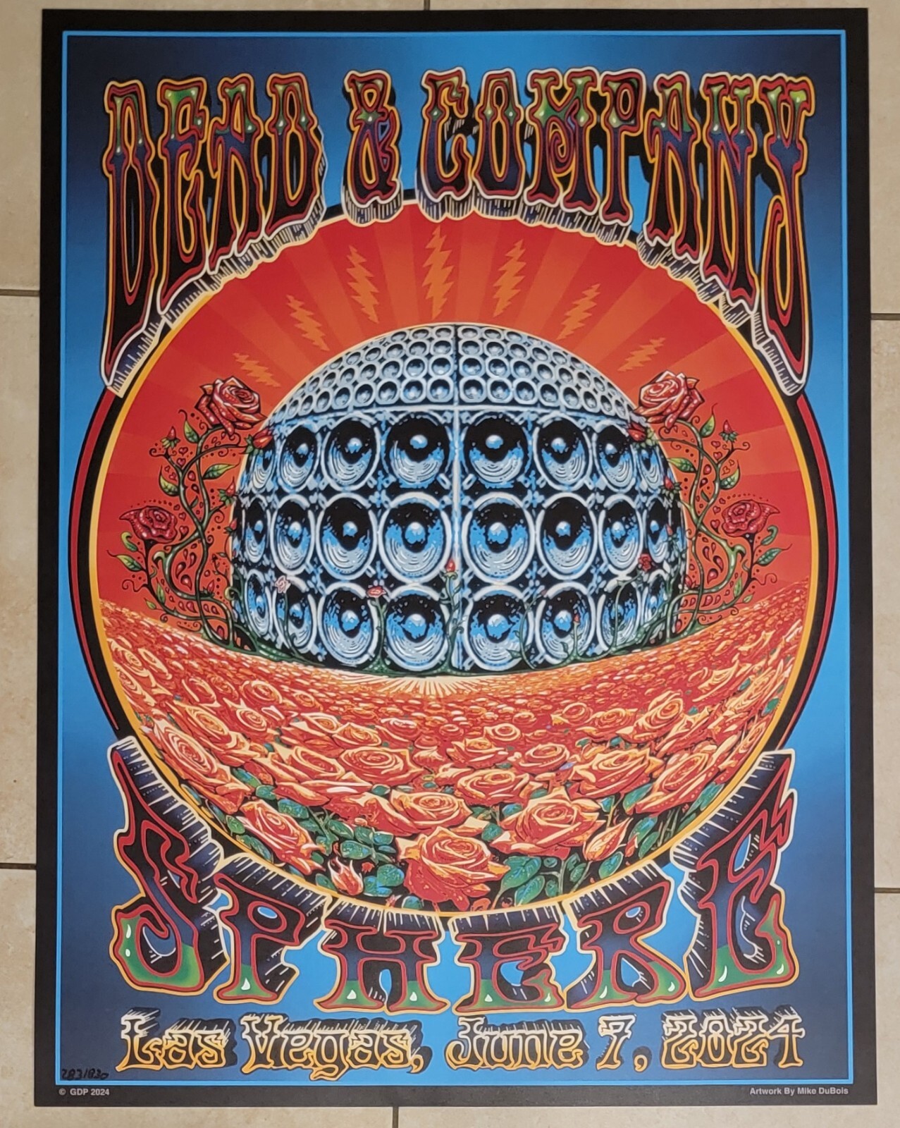 Dead and Company Poster Sphere Las Vegas June 7 2024 XX/830 Mike DuBois ...
