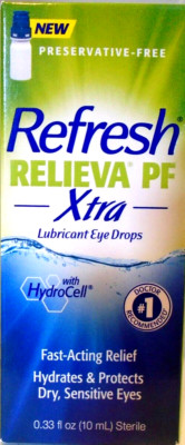 Refresh RELIEVA Xtra Preservative-Free Tears Lubricant Eye Drops, 0.33 ...