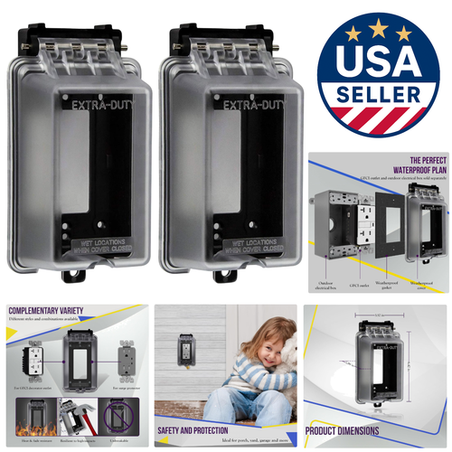 1-Gang Outdoor Outlet Cover with Locking Tab - Extra-Duty Weather ...