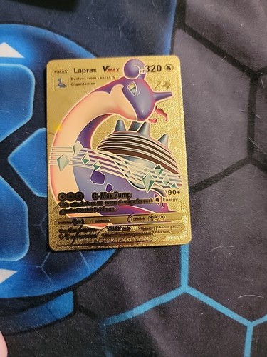 Lapras Vmax Gold Foil TCG Pokemon Card Fan Art 320HP | eBay