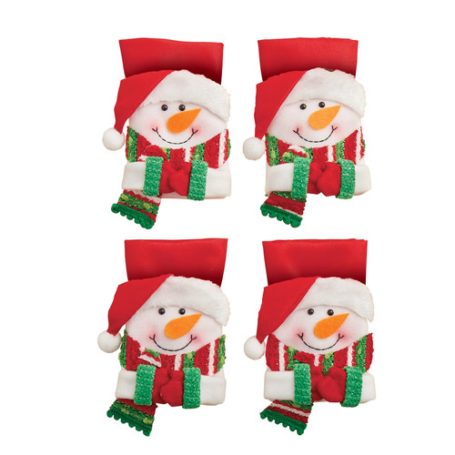 Festive Snowman Silverware Holders - Set of 4 191121623992| eBay