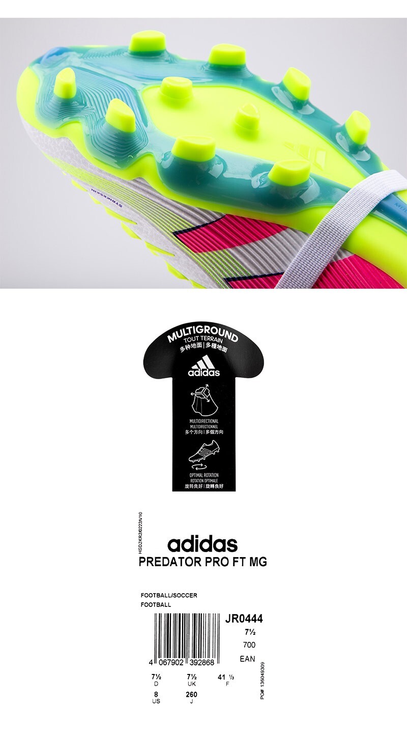 Adidas Predator Pro FT MG Soccer Shoes (JR0444) Football Cleats Spikes ...