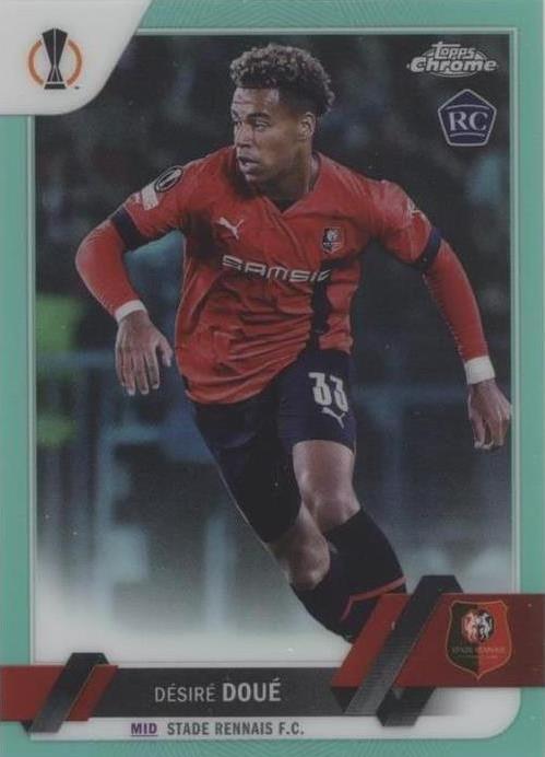2022-23 Topps Chrome UEFA Club Competitions - Desire Doue #48 Aqua ...