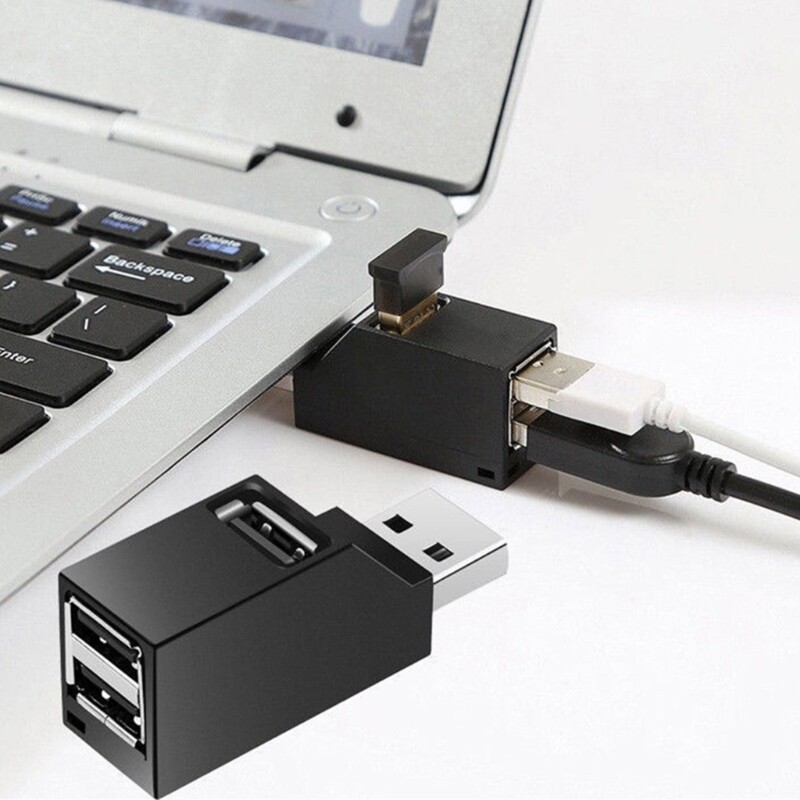 3 Ports USB HUB USB2.0 Disk Reader Small USB Extender Perfect for Card ...