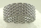 Chain Link Cable Mesh Ring Stainless Steel 10 mm Band Designer Style ...