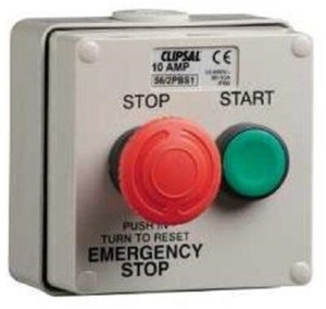 Clipsal EMERGENCY STOP-START PUSH BUTTON CONTROL STATION 250V 10A IP66 ...