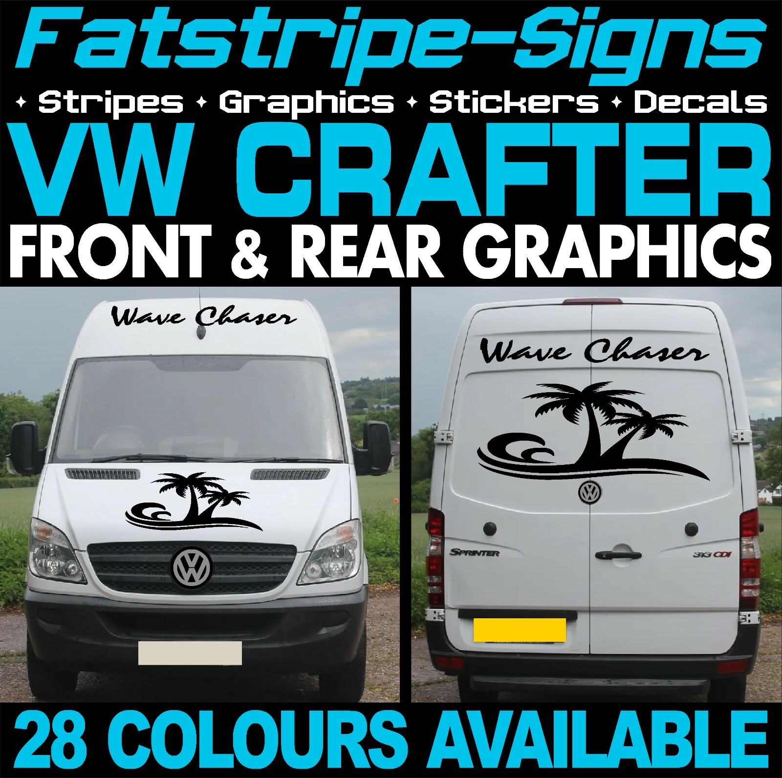 to fit VW CRAFTER GRAPHICS STICKERS STRIPES DECALS CAMPER VOLKSWAGEN ...