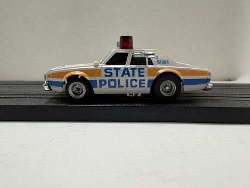 AFX State Police Chevy Caprice HO Slot Car White / Blue / Tan Flashing ...