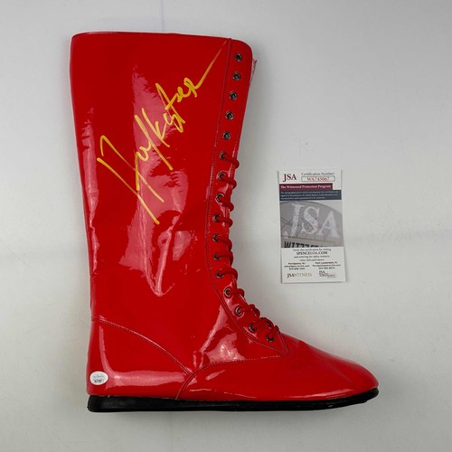 Autographed/Signed Hulk Hogan Red WWE WWF Wrestling Boot/Shoe JSA COA ...