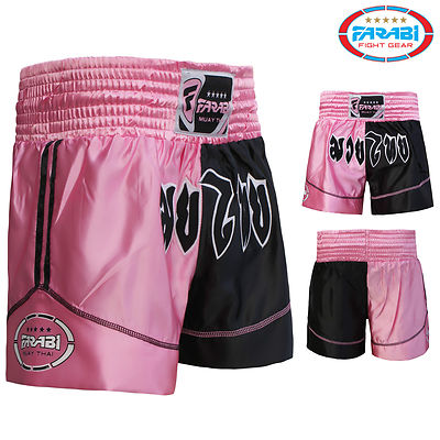 Muay Thai Shorts Pink Kick Boxing Women Training MMA Gym Shorts Trunk ...
