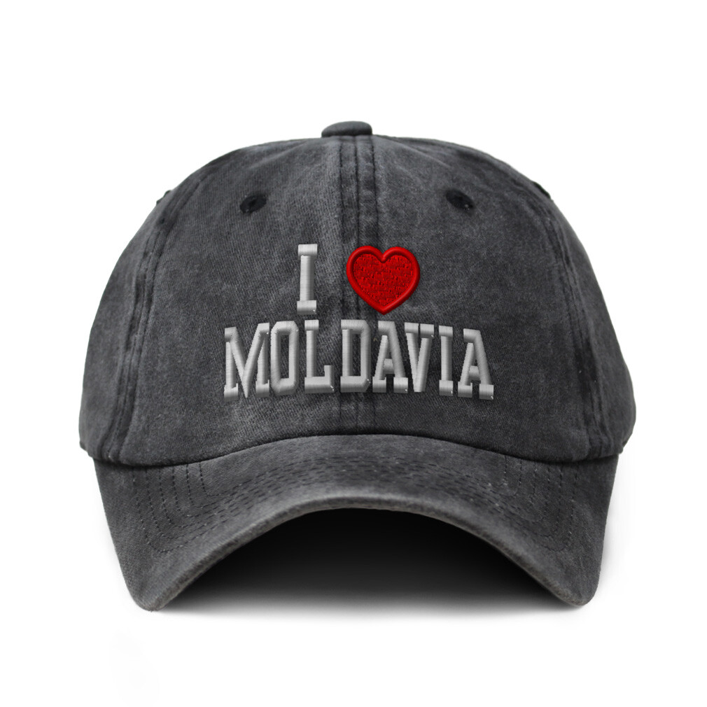 Soft Washed Baseball Cap I Love Moldova I Love Cotton Dad Hats for Men ...