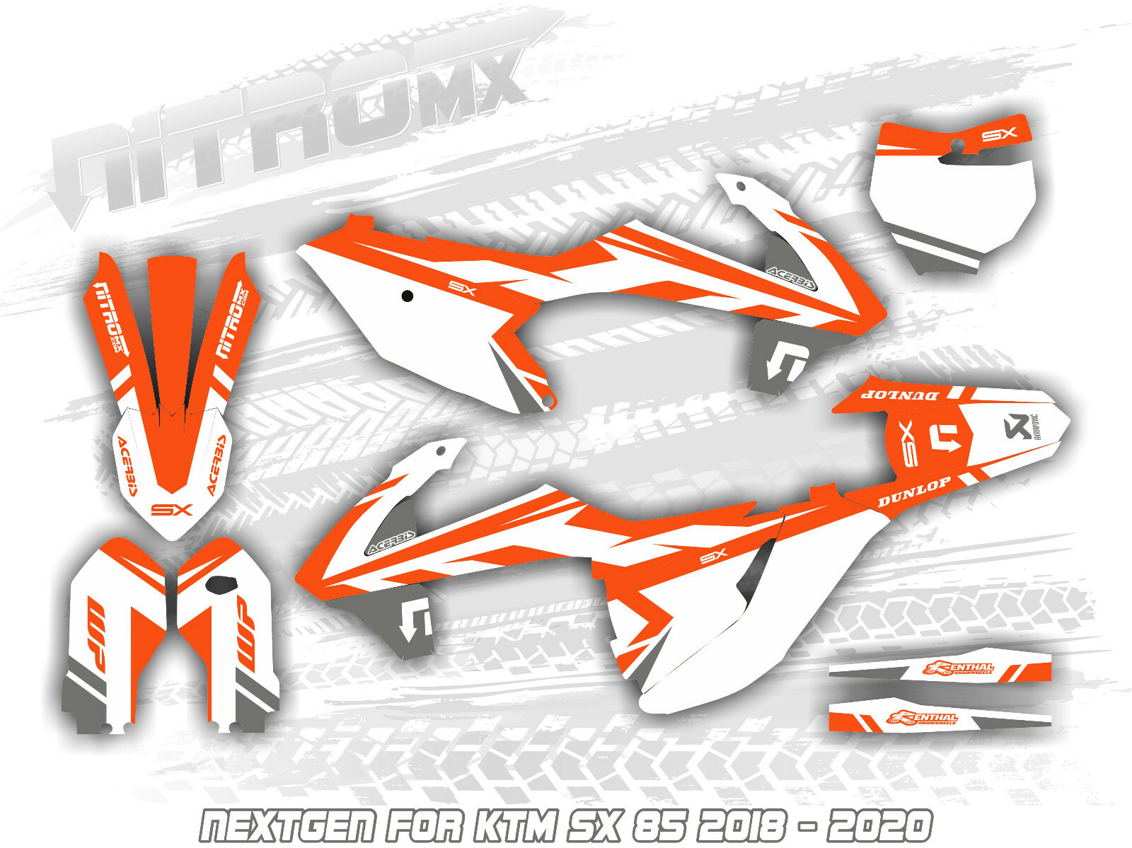 Graphics Kit fits KTM SX 85 SX85 2018 2019 2020 2021 2022 2023 2024 ...