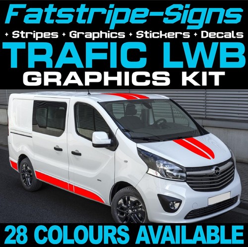 to fit RENAULT TRAFIC MK3 LWB GRAPHICS STICKERS DECALS STRIPES DAY VAN ...