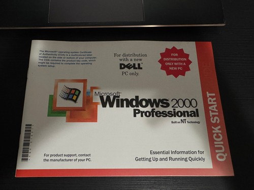Vintage MICROSOFT WINDOWS 2000 Quick Start Booklet (no CD) | eBay