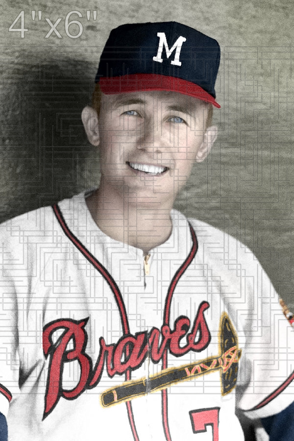 Ty Cline - 1963 Milwaukee baseball - choose a style - colorized print ...